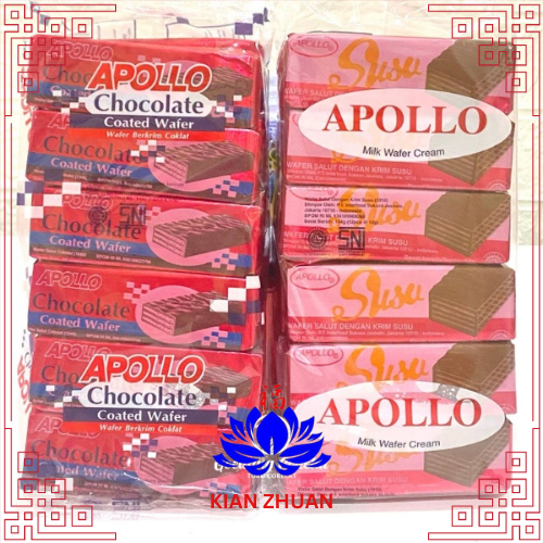 Jual Apollo Wafer Cream Milk Chocolate 12gx12pcs | Shopee Indonesia