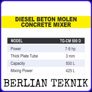 Jual Beton Molen Concrete Mixer Semen TIGON 500 Liter | Shopee Indonesia