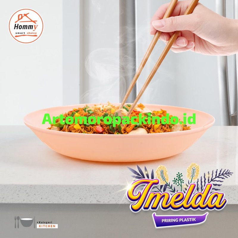 Jual Hommy Piring Plastik imelda / Piring plastik Cantik / Piring plastik Tahan Panas / Piring ...