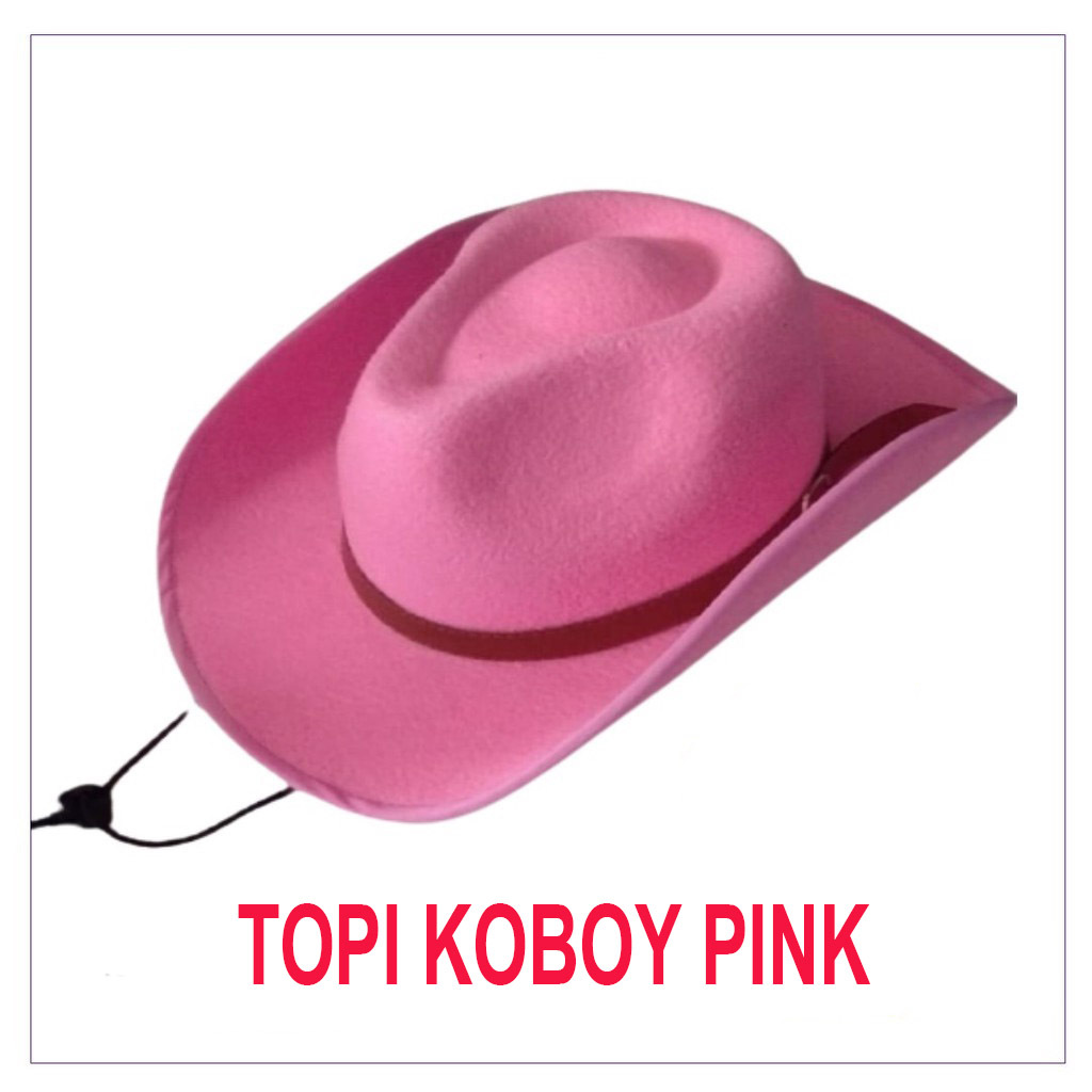 Jual Topi koboi pink topi koboy cewek | Shopee Indonesia