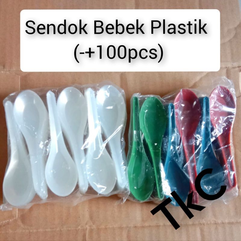 Jual Sendok Plastik Bebek warna & Bening (100pcs) | Shopee Indonesia