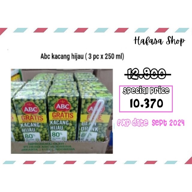 Jual ABC Minuman Sari Kacang Hijau ( 3 pc x 250 ml) | Shopee Indonesia