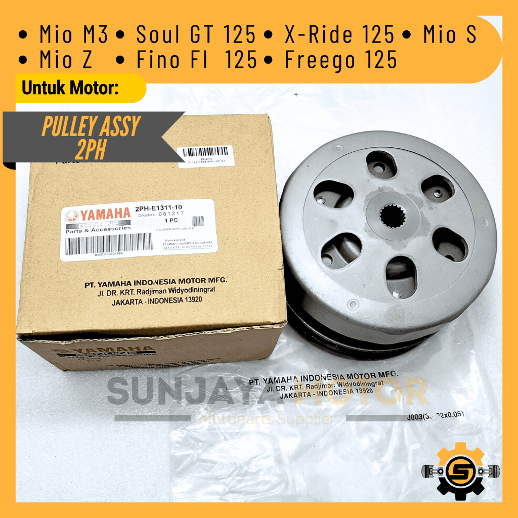 Jual Pully Assy Set Kualitas Original Yamaha 2PH Pulley Belakang Mio M3 ...
