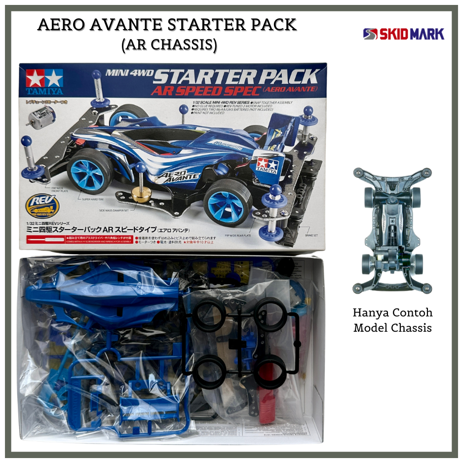 Jual Mobil Rakit Tamiya Mini 4WD - Aero Avante Starter Pack AR Chassis ...