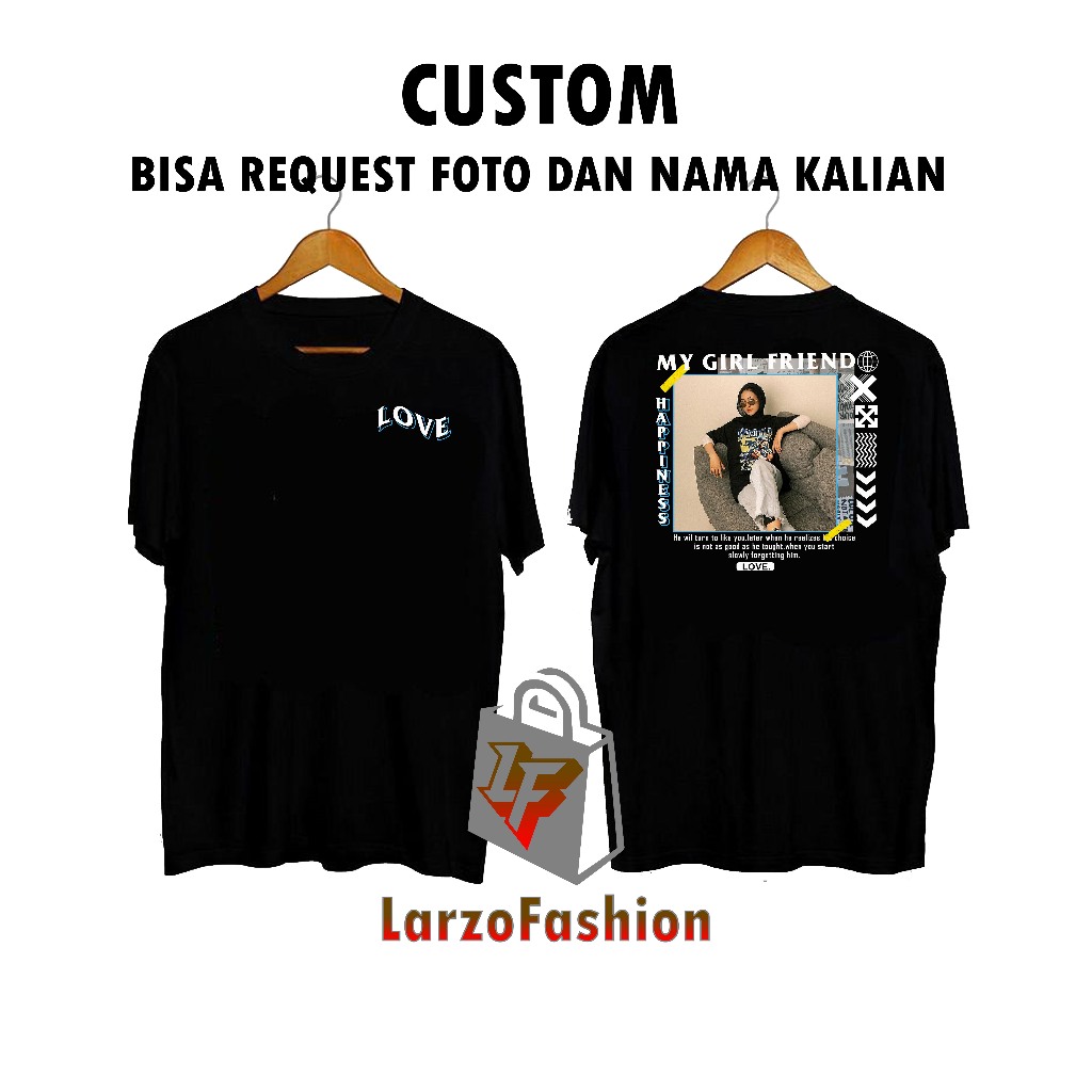Jual Larzoidlarzo - Kaos Custom Foto Aesthetic / Kaos Sablon Satuan / Kaos Sablon Digital DTF ...