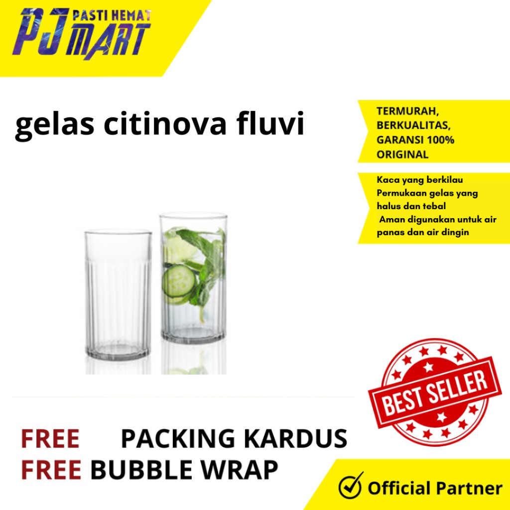 Jual (PENGIRIMAN HANYA AREA SOLO RAYA) Gelas fluvi | Gelas Kaca | Gelas ...