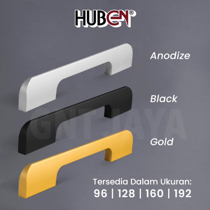 Jual handle HUBEN TA-14 hitam gold 96mm 128mm 160mm 96 128 160 192 mm ...