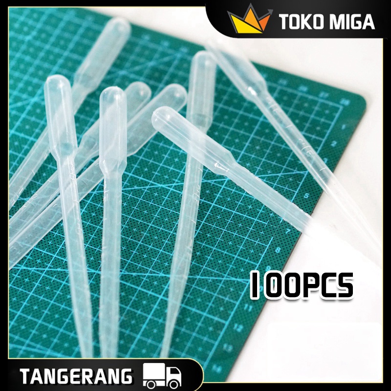 Jual 100PCS 3ML 2ML Pipet Tetes Plastik Ukur Bening Pipet Drop Pipet ...
