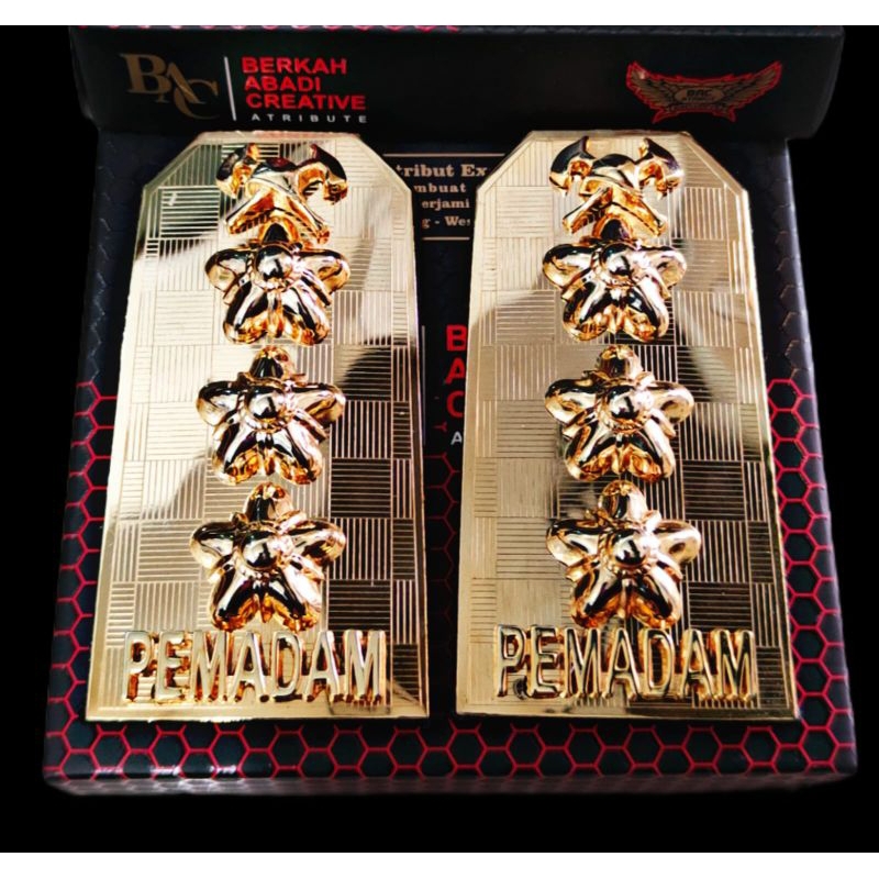 Jual pangkat PDU DAMKAR gol 4b, pemadam kebakaran full plat emas ...