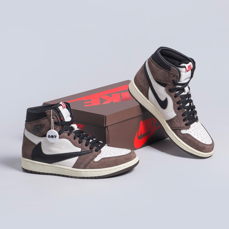 Jual Air Jordan 1 High Travis Scott Mocha | Shopee Indonesia
