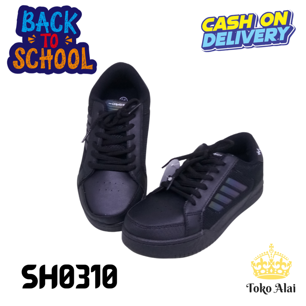 Jual Sepatu Sekolah Pria Cowok Casual Kasual Hitam Original Murah Keren ...