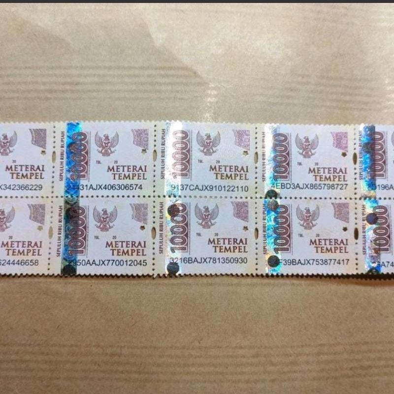 Jual Materai 10000 Asli original 100 % | Shopee Indonesia