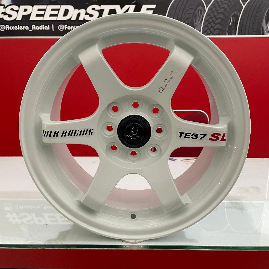 Jual Velg mobil racing TE37 ring 15 lebar 7 warna putih | Shopee Indonesia