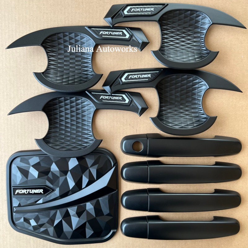 Jual Paket Outer Handle Tank Cover Fortuner Old 2006-2015 Hitam Doff ...