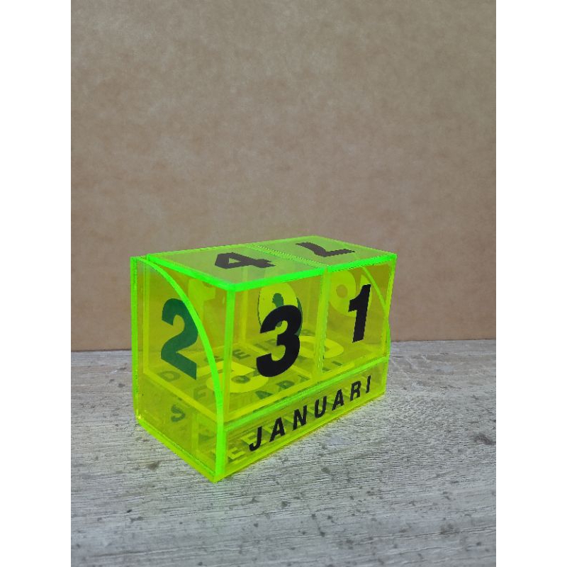 Jual kalender abadi akrilik/kalender aesthetic/kalender meja/dekorasi ...