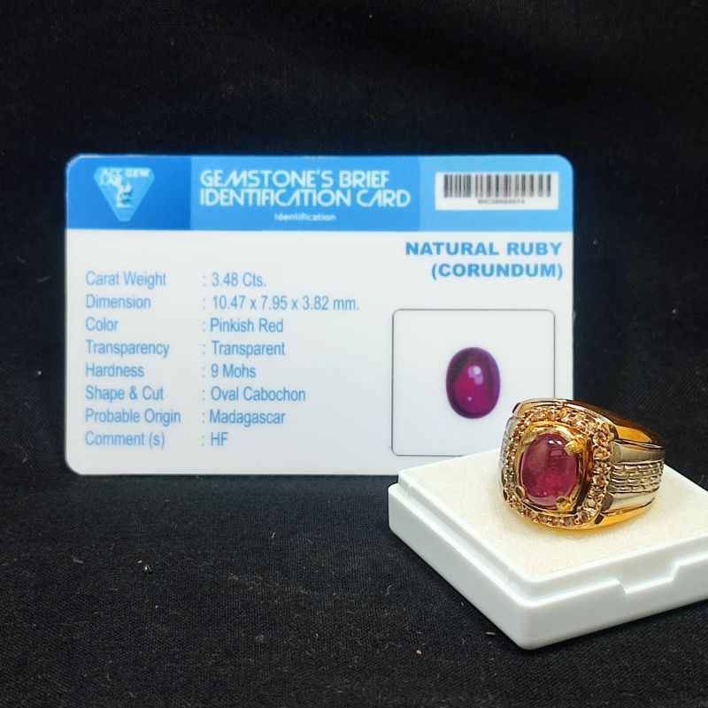 Jual CINCIN BATU RUBY ASLI NATURAL BERSERTIFIKAT LAB RING PERAK BANGKOK ...