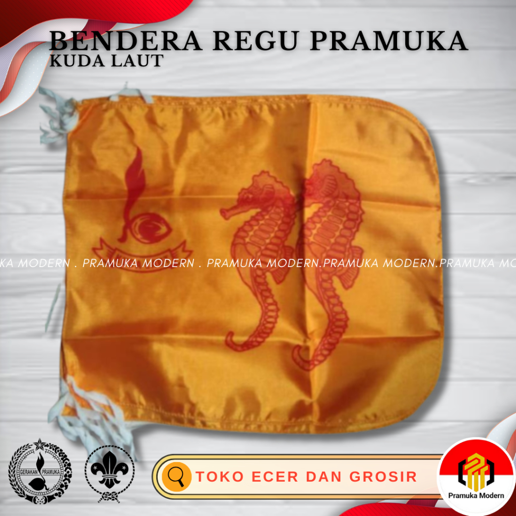 Jual Bendera regu Kuda laut bendera regu pramuka putra Kuda laut ...