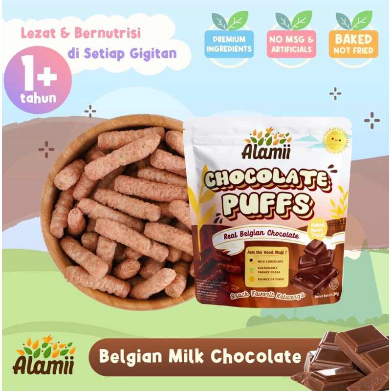 Jual ALAMII PUFFS CHOCOLATE 30GR - SNACK CEMILAN BAYI / ANAK | Shopee ...