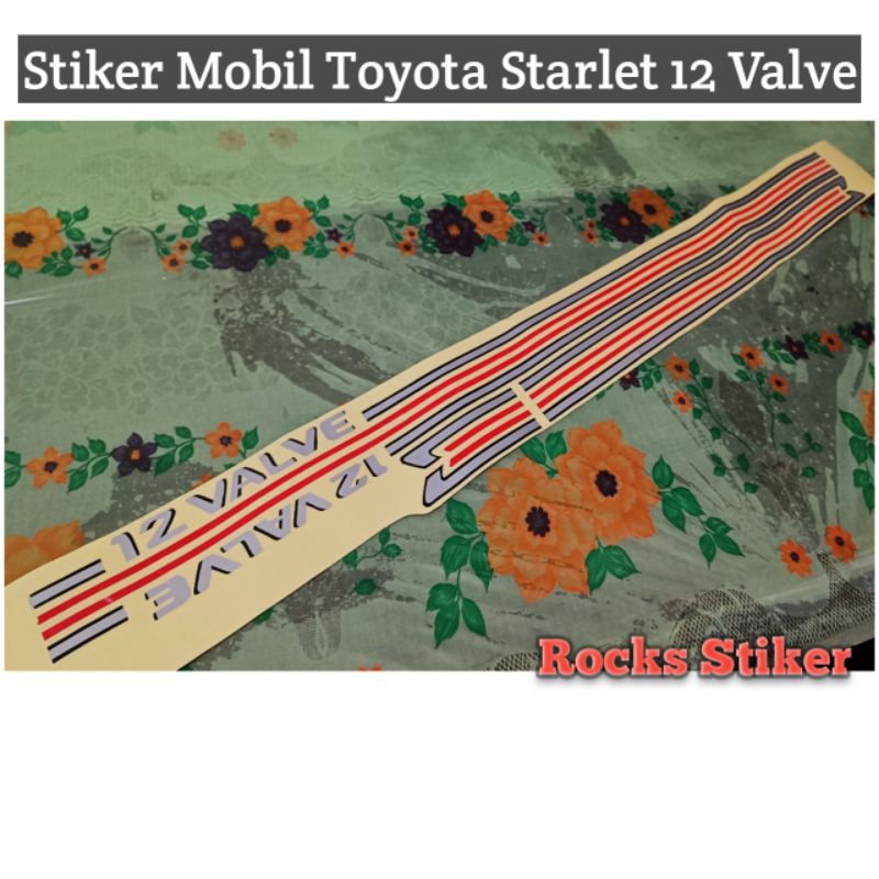 Jual Stiker Mobil Toyota Starlet 12 Valve / Sticker 12 valve sepasang ...