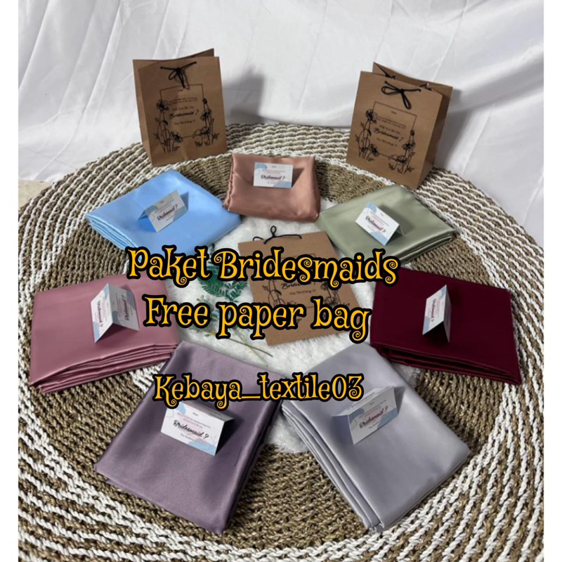 Jual Free Paper Bag Paket Bridesmaids/ Baju Nikahan/Baju Wisuda ...