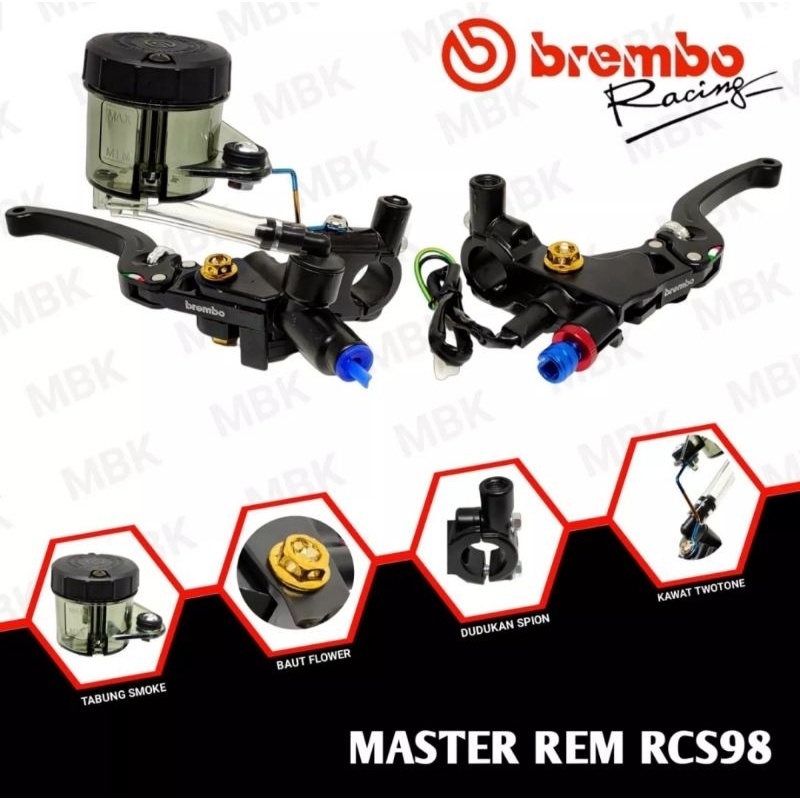 Jual Master Rem Racing model RCS98 Universal M3/Fino/Aerox/Ninja/KLX ...