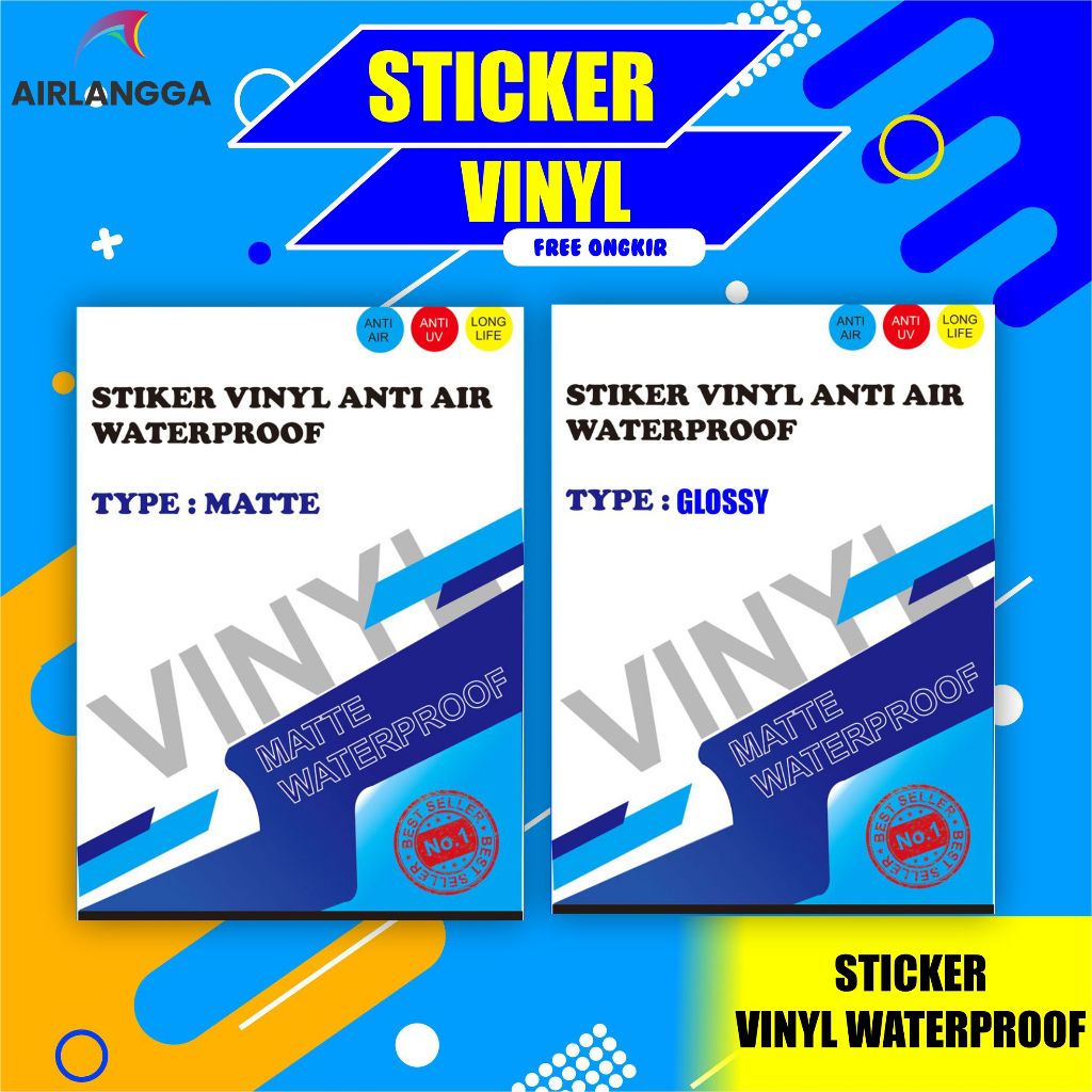 Jual Kertas Sticker Tahan Air Vinyl Inkjet Anti Air A4 Waterproof isi ...