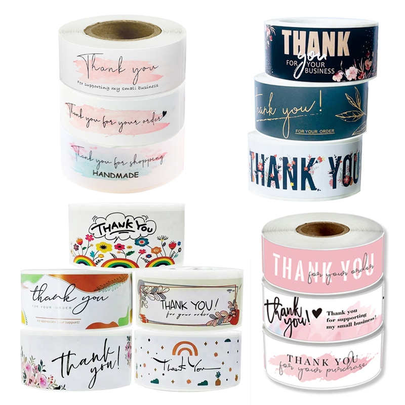 Jual Label Sticker Thank You Tag Segel Amplop Hampers Kado 7,5 x 2,5 cm ...