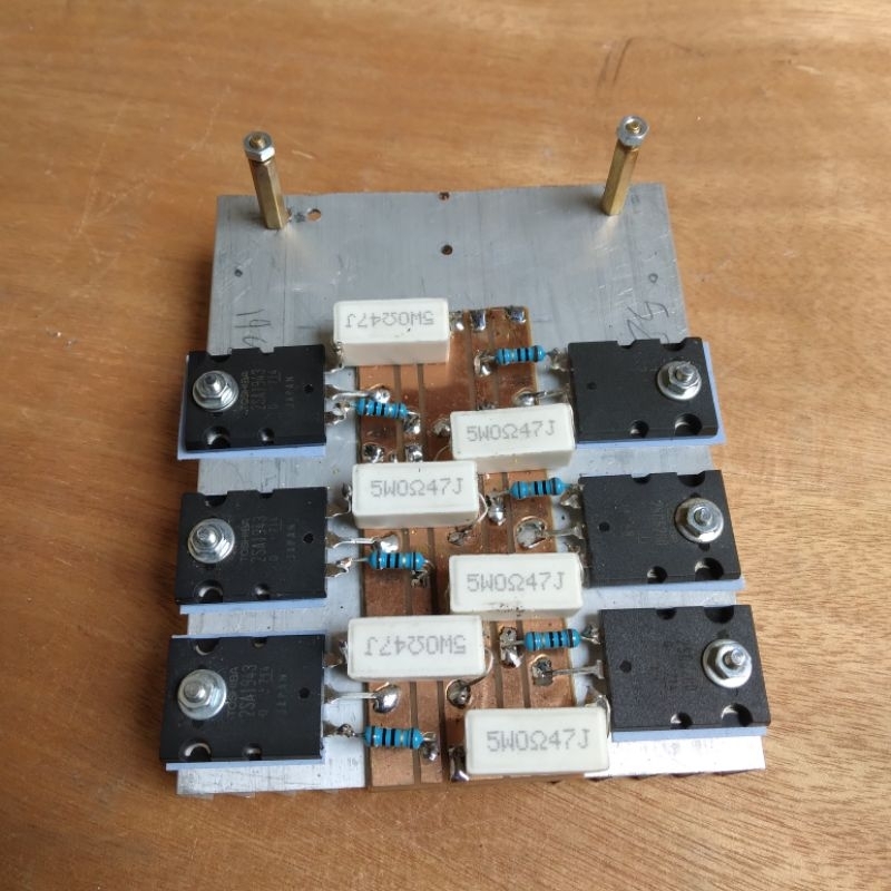 Jual pendingin/Heatsink plus final 3 set transistor TOSHIBA original ...