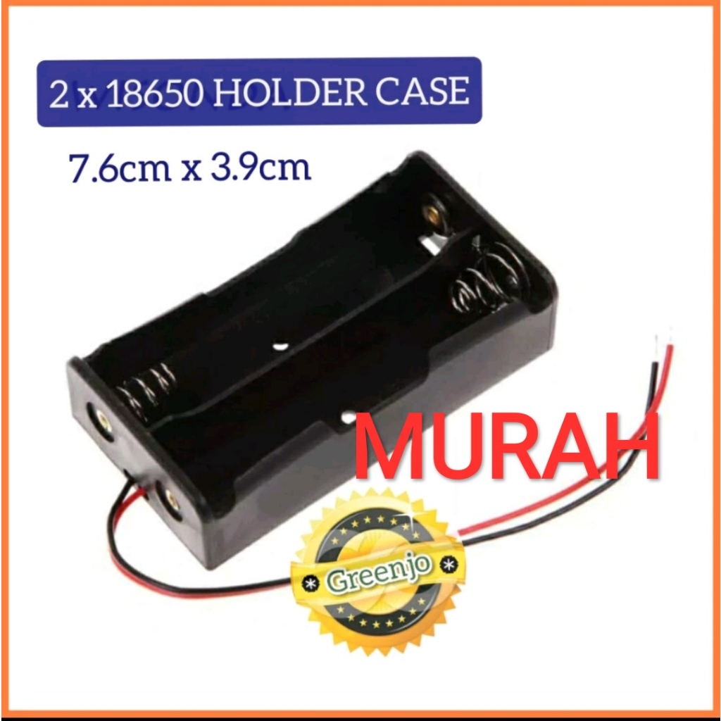 Jual Holder Baterai 18650 Battery Case Batere Box Kotak Batre Dengan ...
