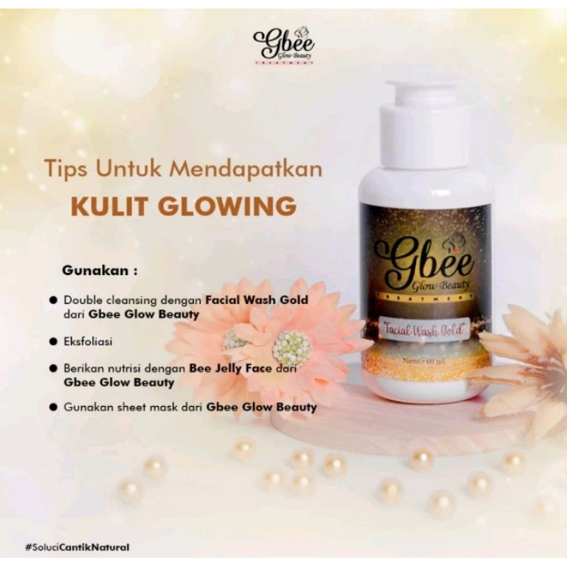 Jual Gbee Glow Beauty || Facial Wash Gold Series || 60ml | Shopee Indonesia