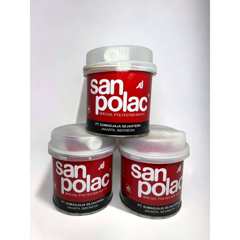 Jual Dempul mobil / motor / mebel Sanpolac 250gr / dempul besi / kayu 1 ...