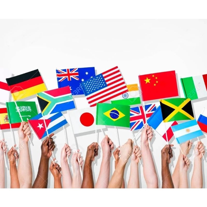 Jual bendera tangan negara/country hand flags bendera negara kecil ...