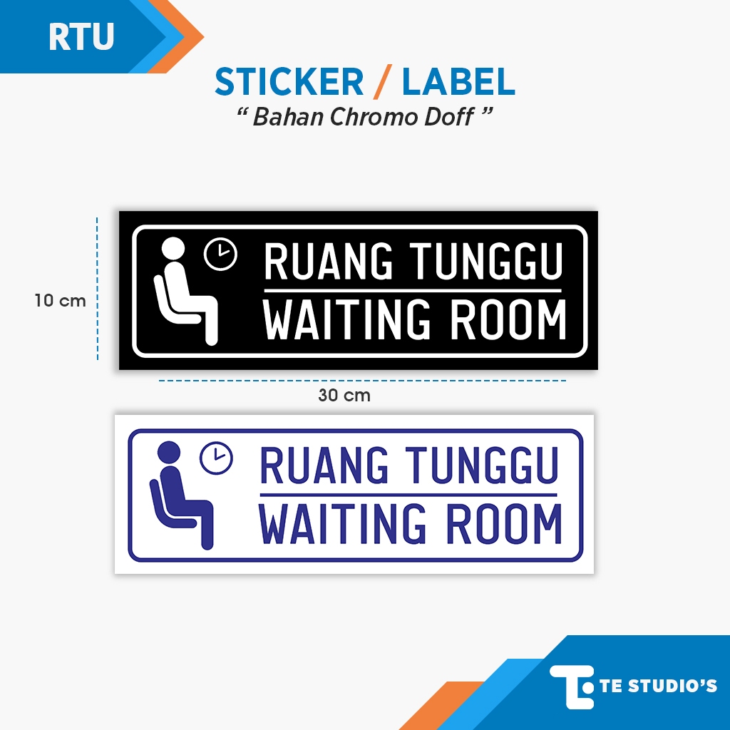 Jual Sign Sticker Ruang tunggu / stiker ruang tunggu / stiker waiting ...