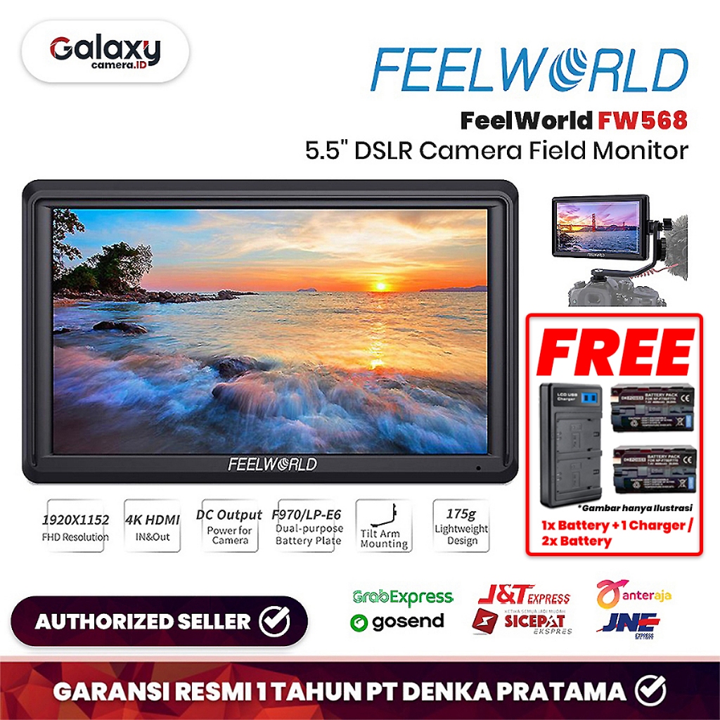 Jual FeelWorld FW568 5.5-inch DSLR Camera Field Monitor | Shopee Indonesia