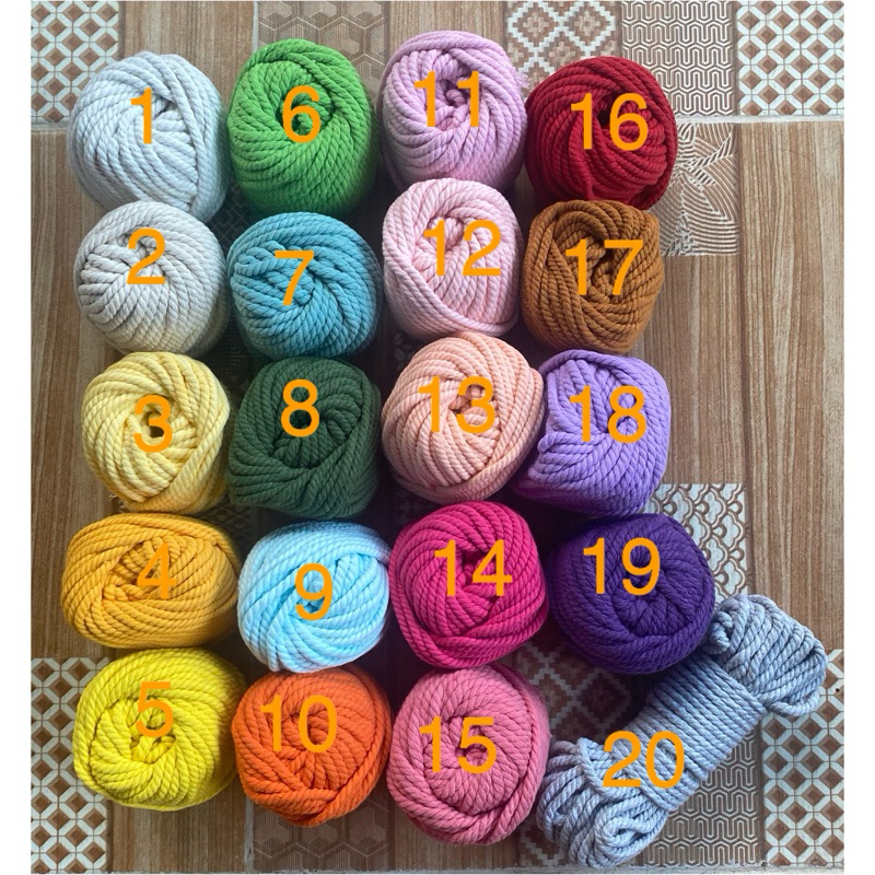 Jual Benang katun macrame 4mm / Tali Macrame 4mm | Shopee Indonesia