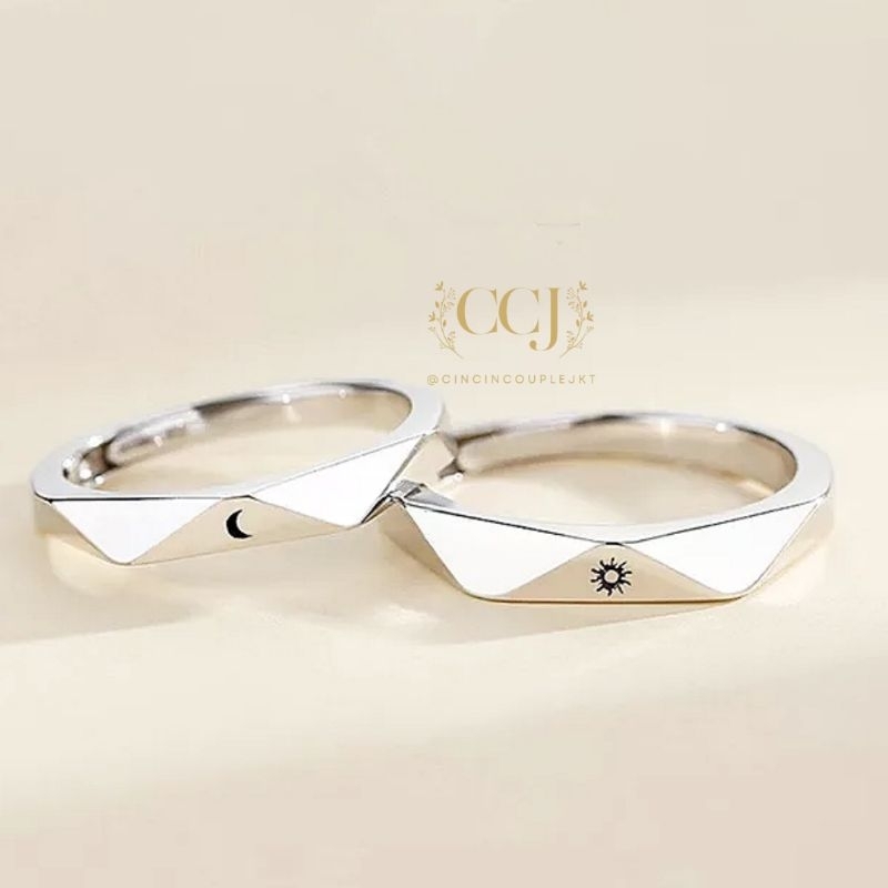 Jual Cincin Couple Silver Adjustable S37 | Pasangan | Nikah | Lamaran ...