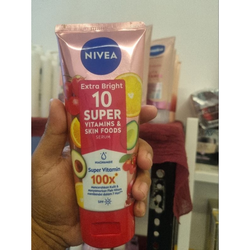 Jual Nivea Extra Bright Body Serum 10 Super Vitamins & Skins Foods ...