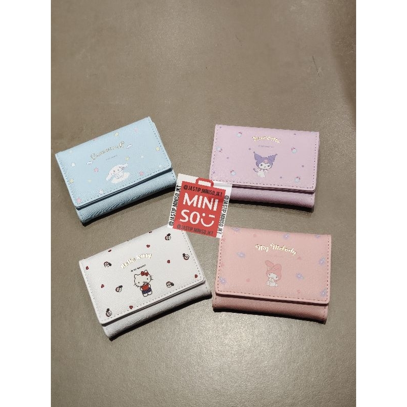 Jual MINISO x SANRIO 🆕 Dompet Koin model Flap Cinnamoroll, My Melody ...