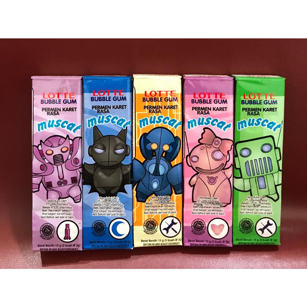 Jual Lotte Stick Bubble Gum Muscatt 15G - Permen Karet Rasa Anggur ...