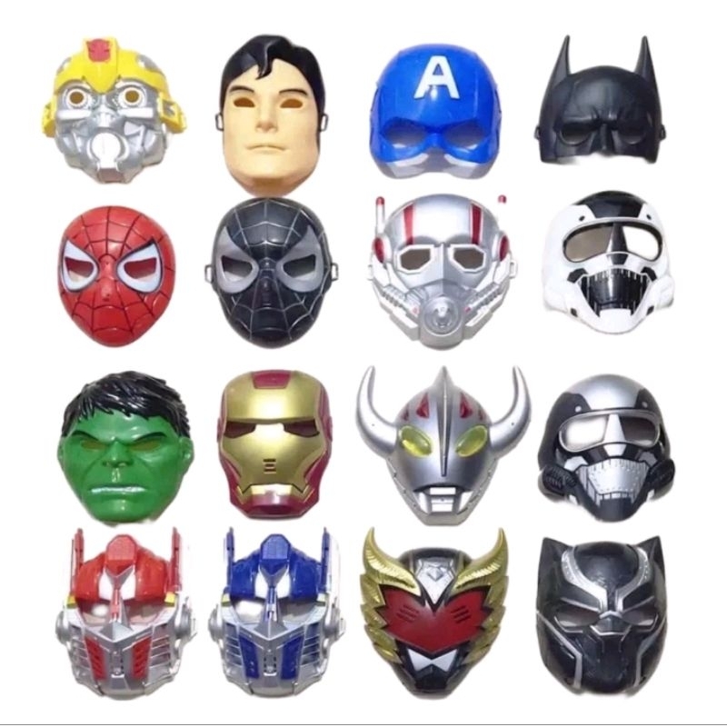 Jual Mainan anak-anak topeng robot Spiderman Ultraman bima Transformers ...