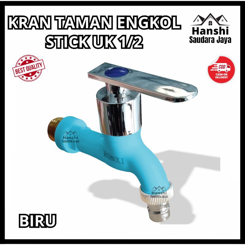 Jual Kran Air 1/2" PVC Jumbo / Kran drat kuningan Engkol Stick Honxi ...