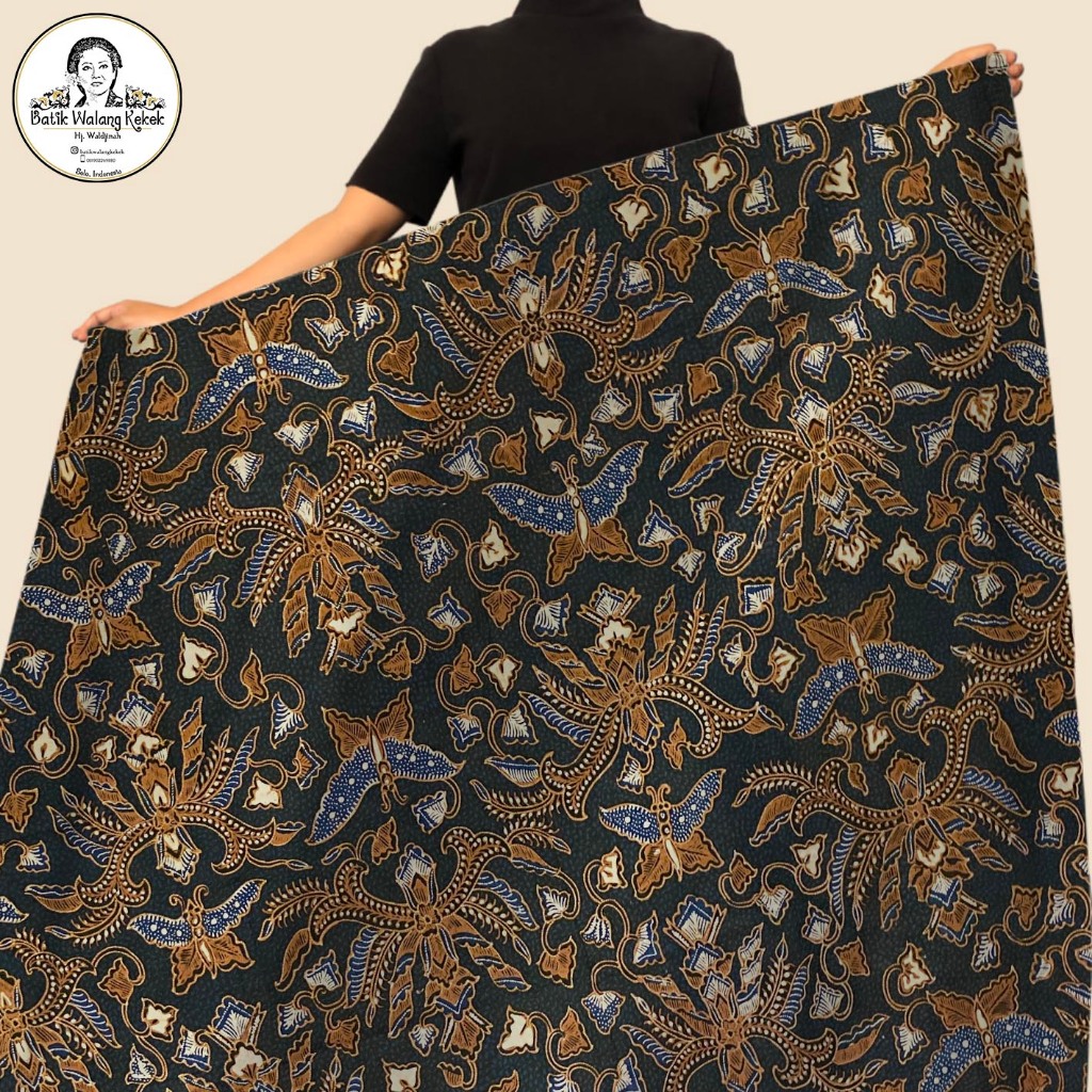Jual batikwalangkekek_ Kain batik tulis indigo motif Kupu | Shopee ...