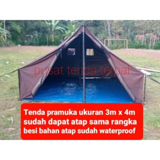 Jual Tenda pramuka ukuran 3x4 bahan atap D300 sudah termasuk alas dari ...