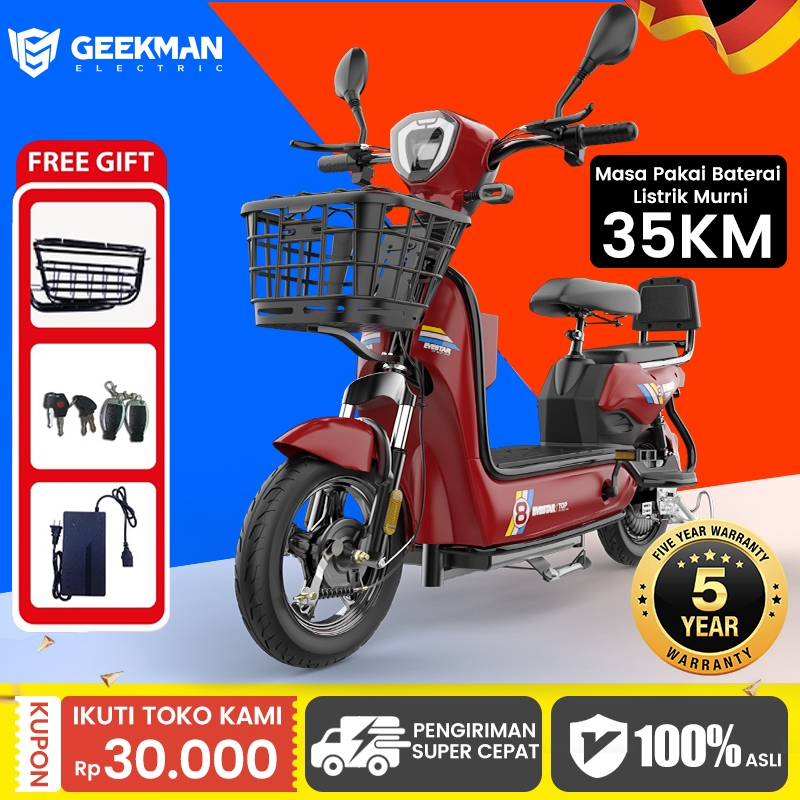 Jual Geekman Sepeda Listrik Murah Sepeda Motor Listrik Garansi 5 Tahun ...