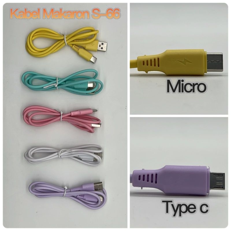Jual KD Kabel Data HP Bulat Macaron - Type C | Shopee Indonesia