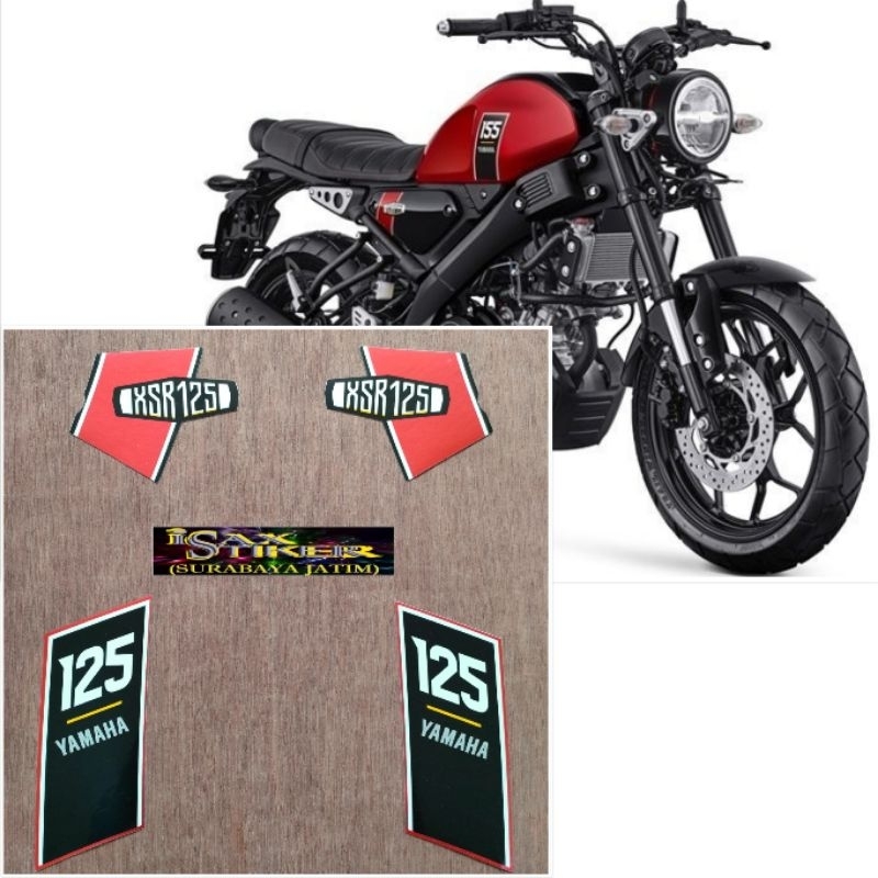 Jual Striping Original Yamaha XSR 125 merah tahun 2023 | Shopee Indonesia