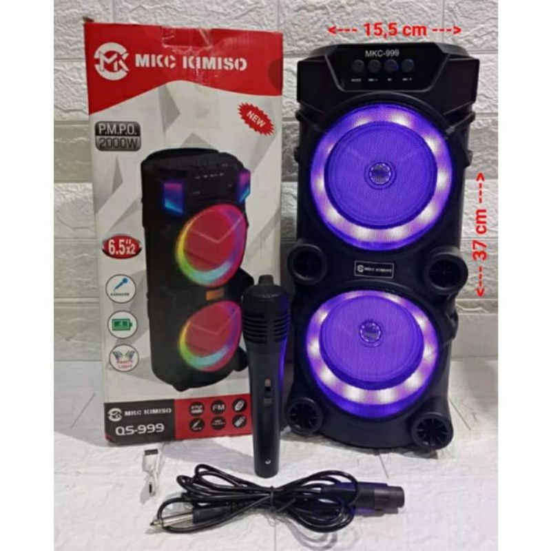 Jual Speaker Kimiso QS 999 salon bluetooth gratis mic QS-999 Salon ...