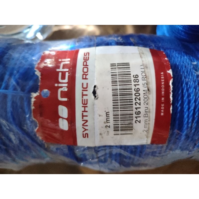 Jual TALI NYLON WARNA UKURAN 2MM 200M / TALI TAMBANG / TALI TAMPAR ...