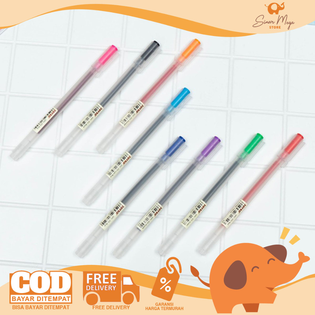 Jual Joyko Color Gel Pen 0.5mm GPC-372 Pulpen Pena Gel Warna Warni | Shopee Indonesia