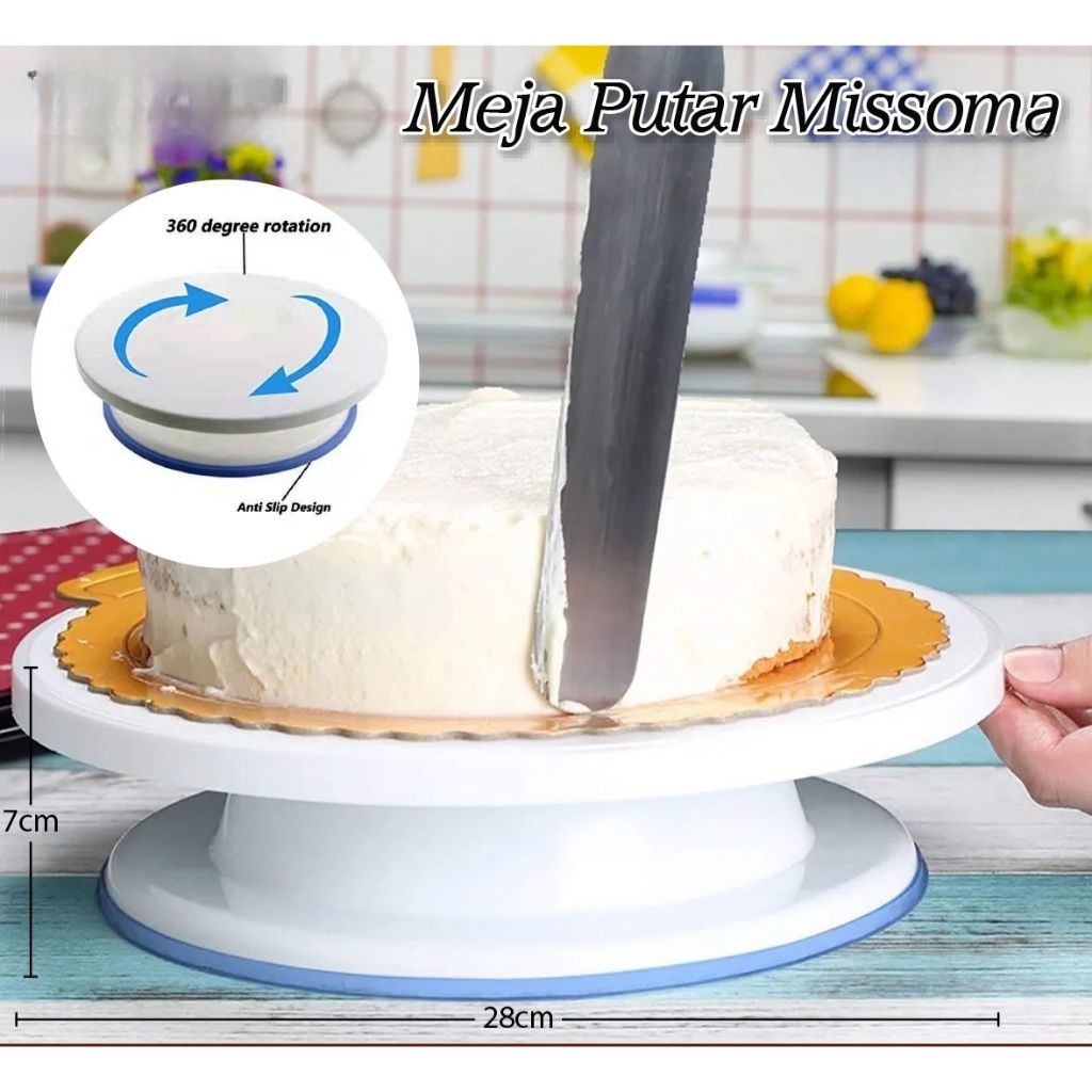 Jual Meja Putar Missoma | Meja Putar Plastik | Diameter 28 cm | Tinggi ...